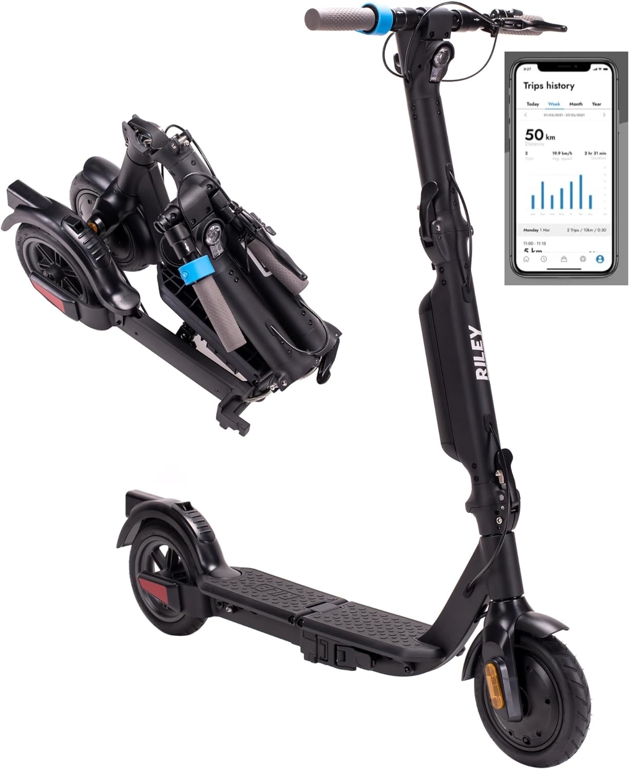 Riley foldable scooter RS3 - Robocleaners