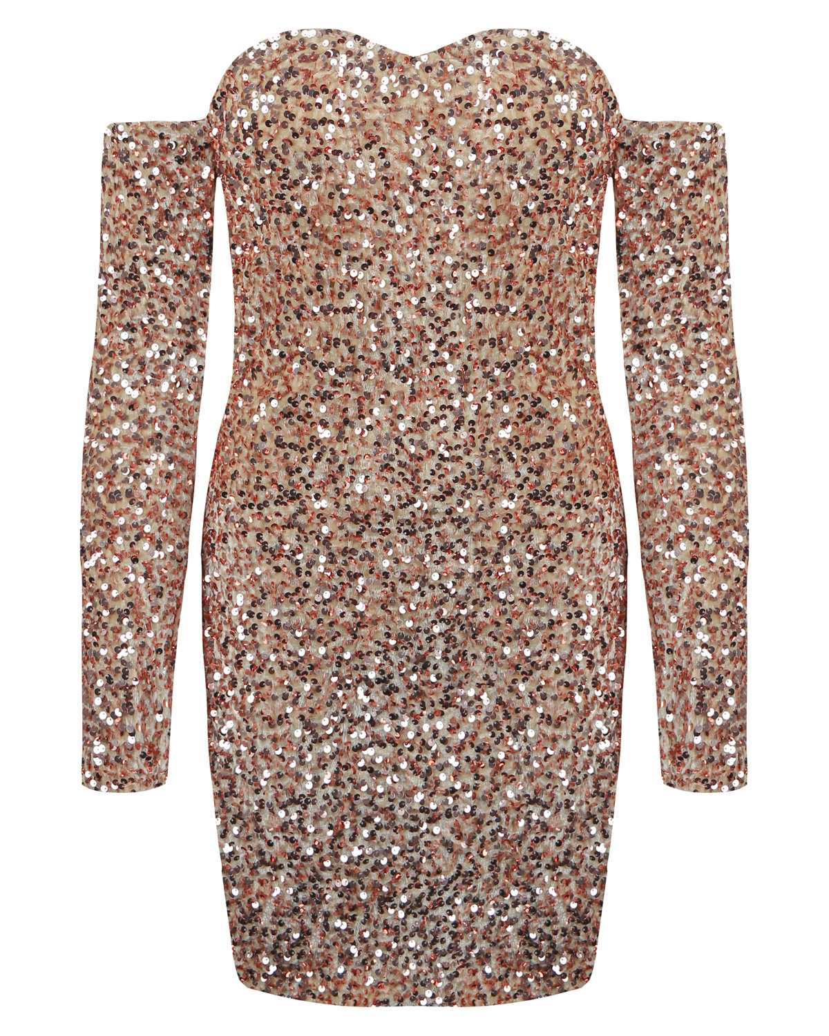 Serena off shoulder sequin dress rose - jaimymode.nl