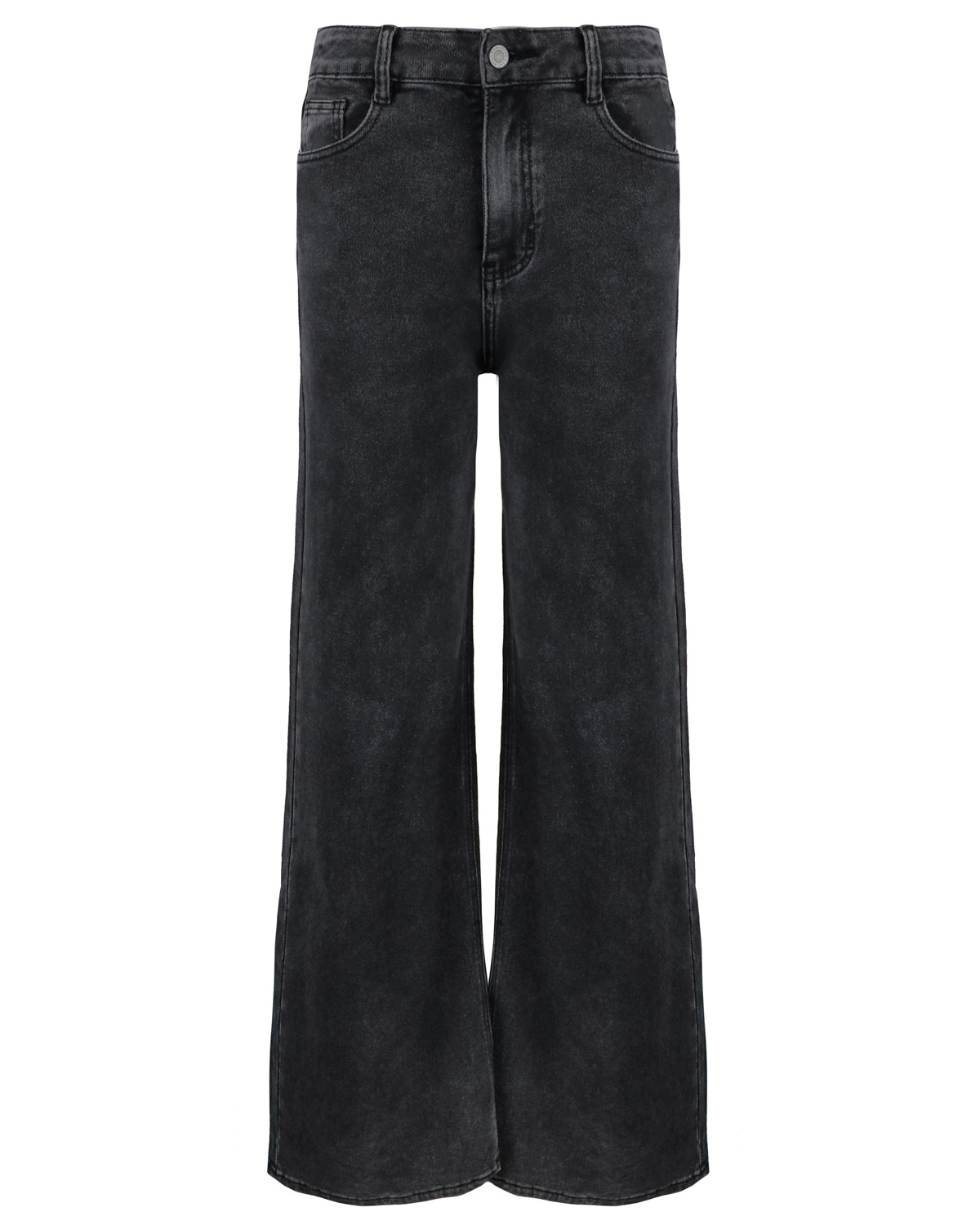 Raven wide leg jeans dark grey - jaimymode.nl