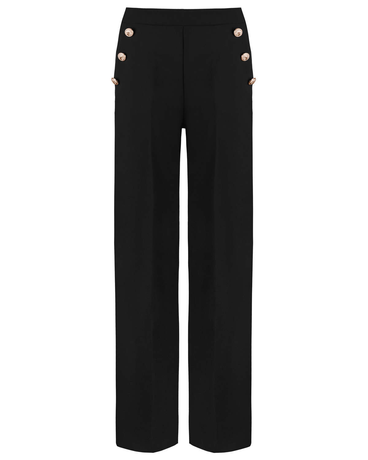 Brooke gold button pantalon black - jaimymode.nl