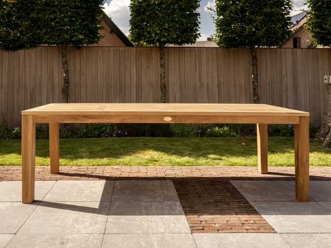 Teak tuintafel Verona 250cm | Hoogwaardig en Duurzaam tuinmeubilair