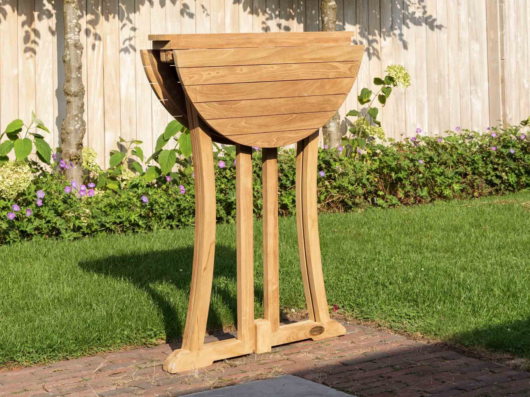 Teak statafel inklapbaar