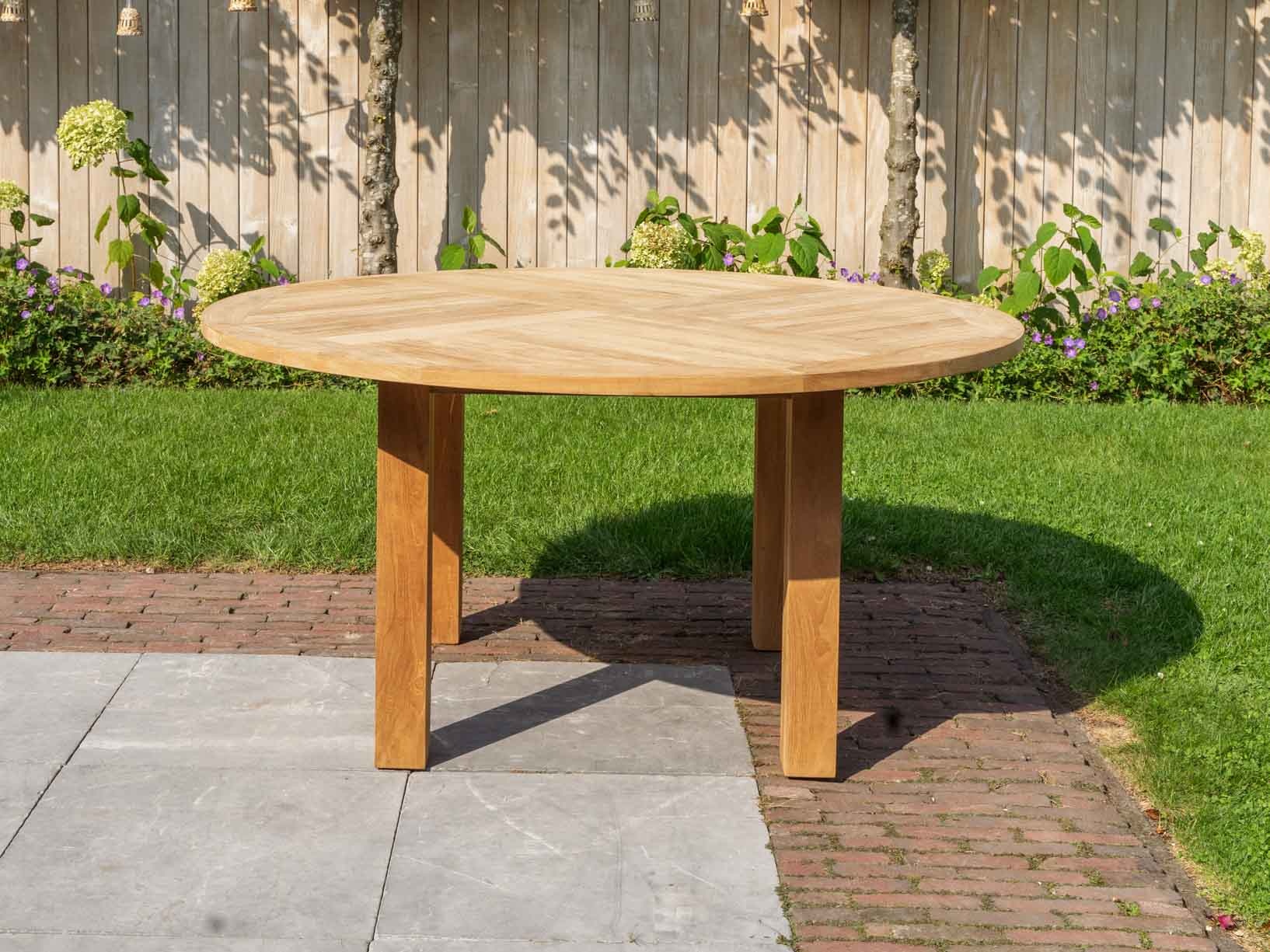 Teak tuintafel Toscane rond 155cm