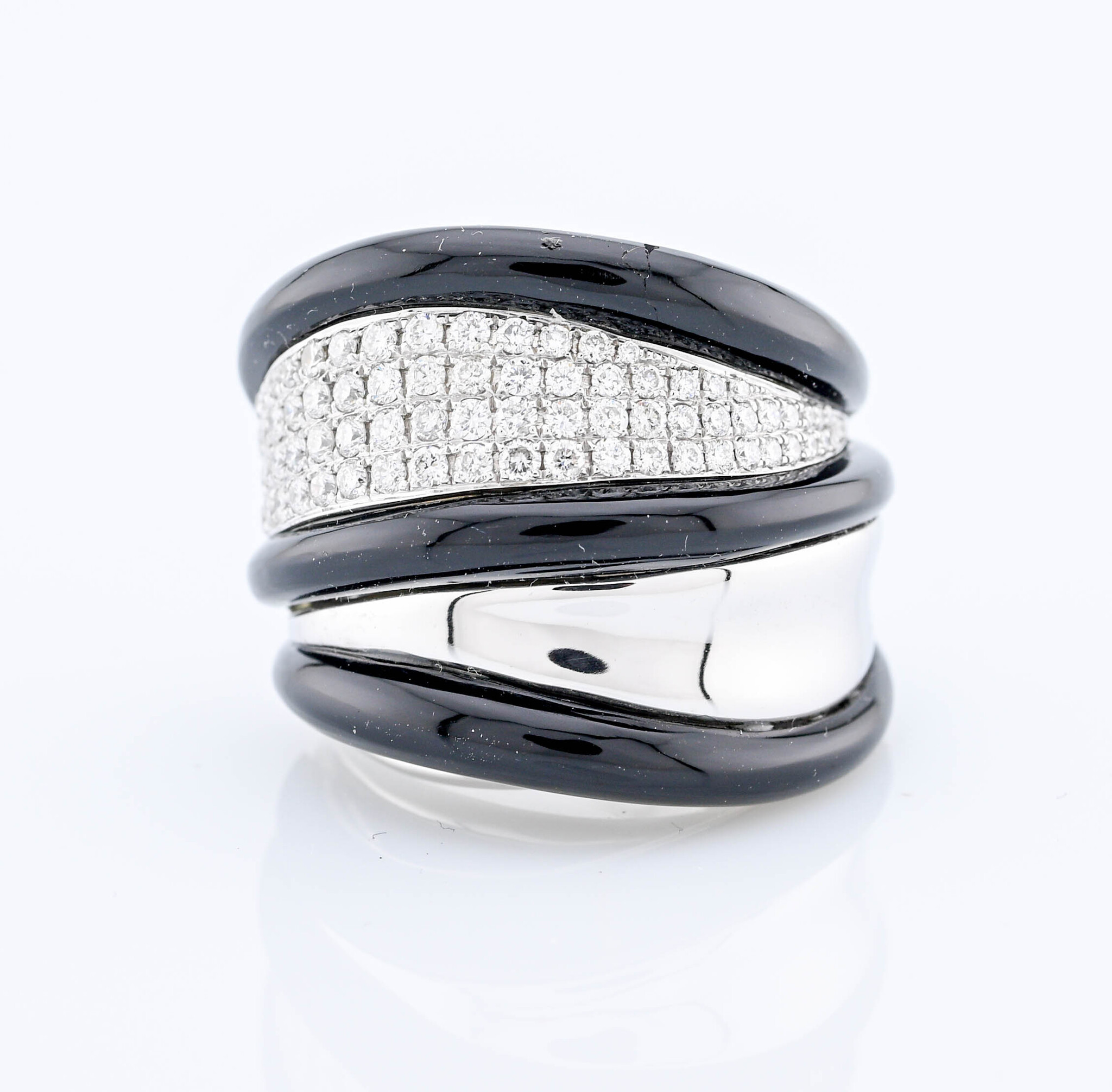 Occ 14k witgd ring Keramiek 1.6ctbril 16.8g mt 18 - Inkoop & verkoop ...