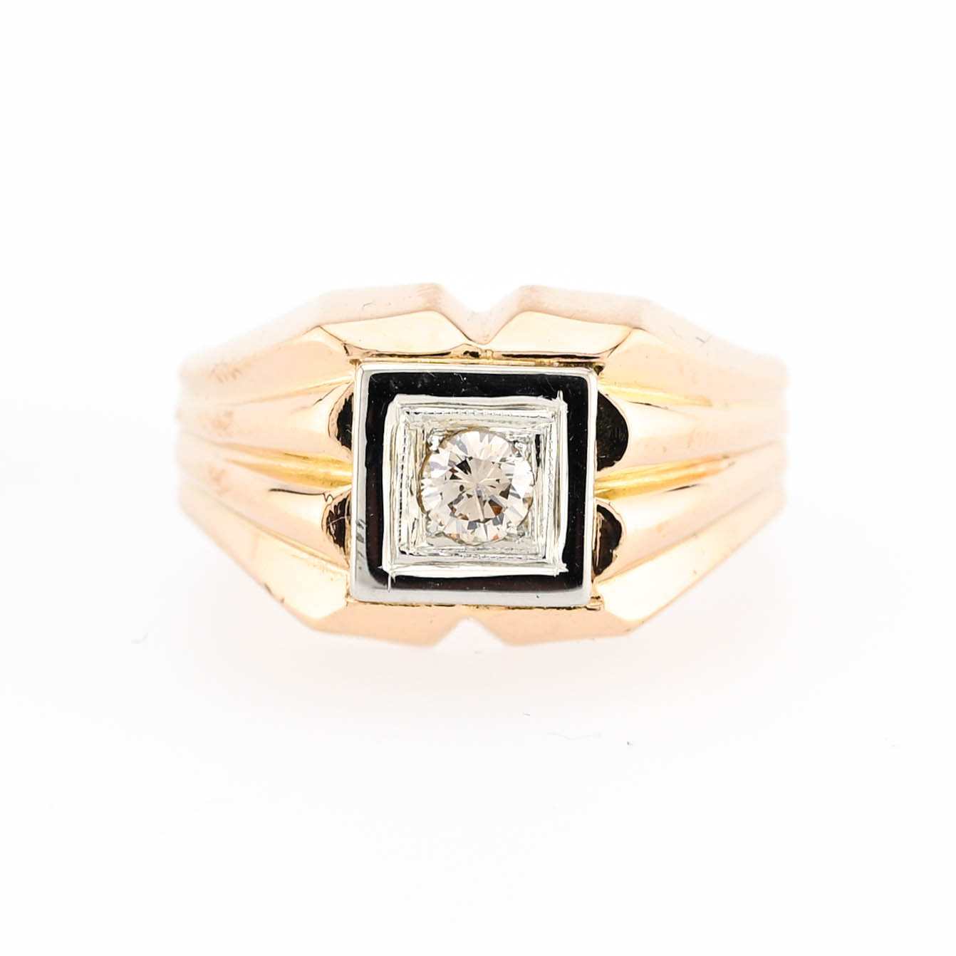 Occ. 18K. Ring. Brilj.0,20k. 8,1Gr. Mt20,5 - ROS Jewelers