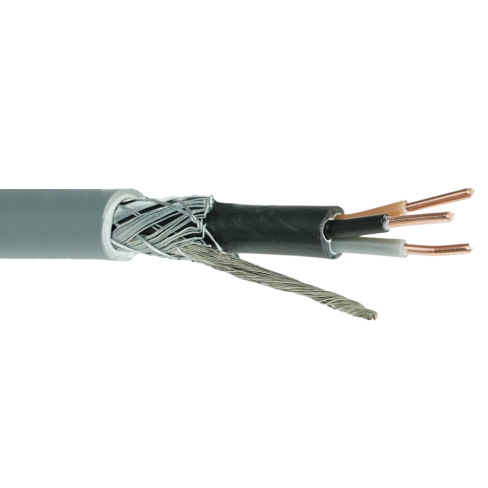 Grondkabel XMvK-AS - 3x 2.5mm2 met grijze mantel rond - per meter ...