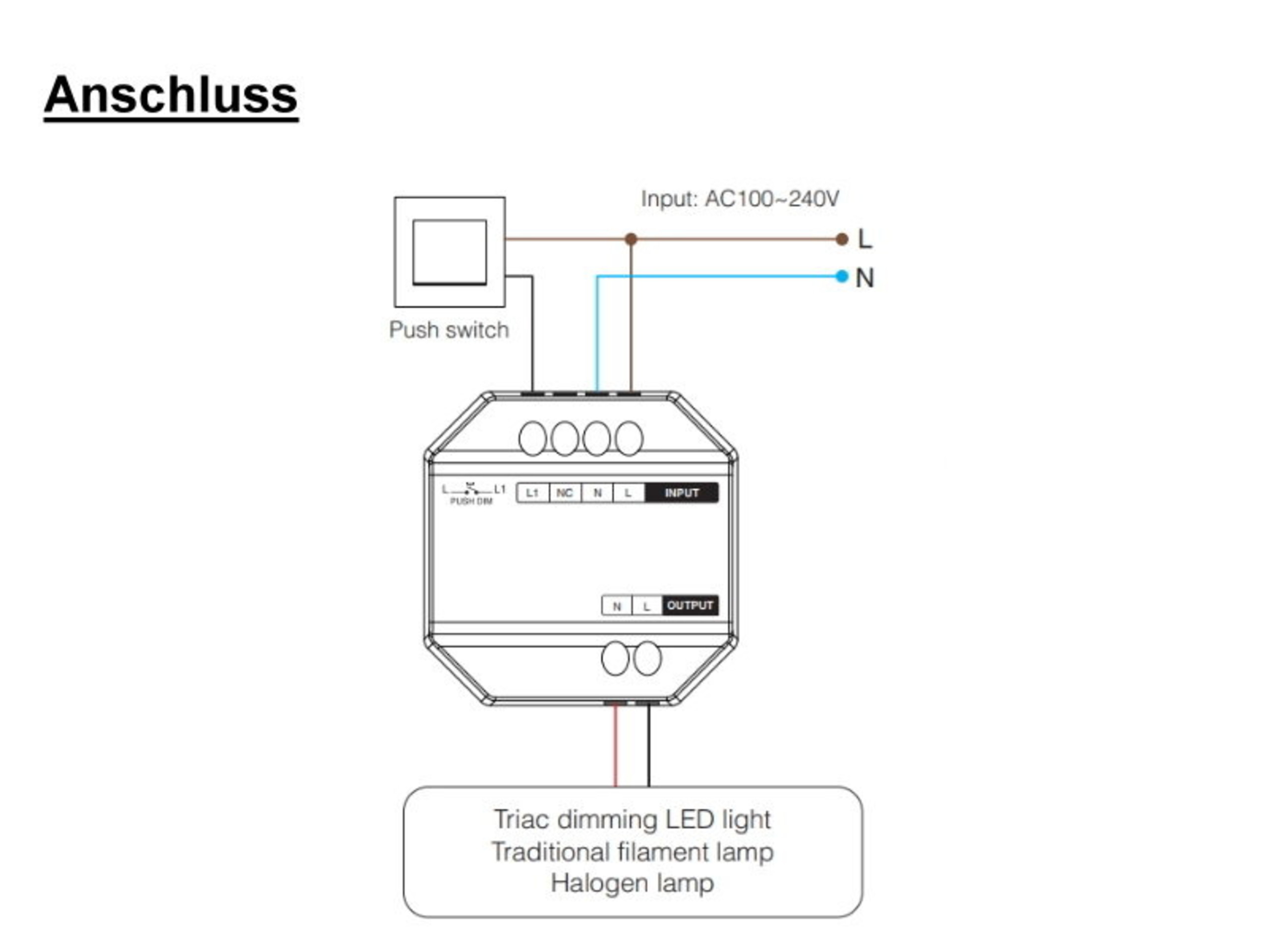 MiBoxer AC Triac RF - Push dimmer module - Afstandsbediening compatible ...