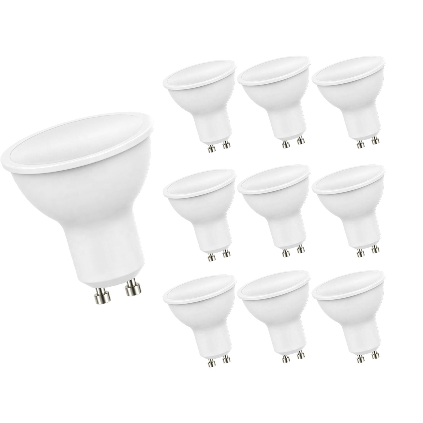 Voordeelpak 10 stuks - LED spot GU10 - 4W vervangt 40W - 2700K warm wi - Ledlichtdiscounter.nl