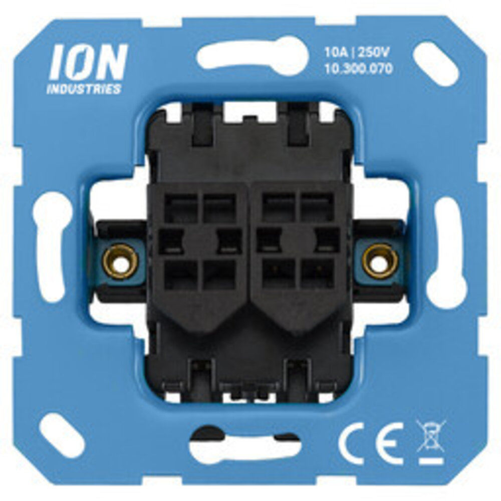 Schakelaar inbouw - impuls - element - IP20 - 71 x 71 mm Mat Zwart ...