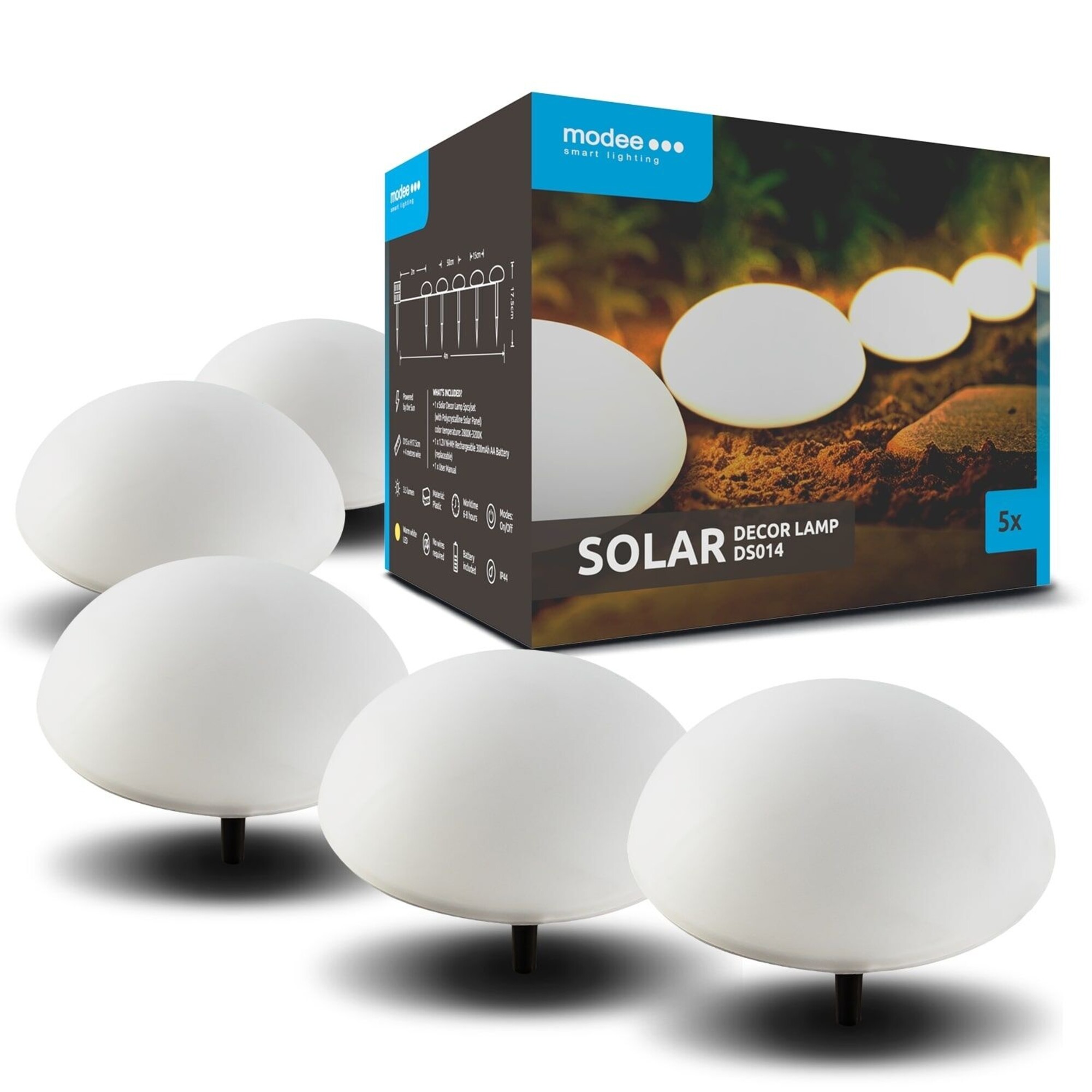 LED Solar Lamp - 3000K Warm wit - DS014 - Ledlichtdiscounter.nl