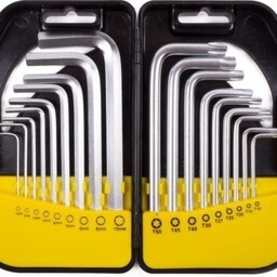Inbus & Torx Sleutelset (18-delig) | Complete Set in Profi Box ...