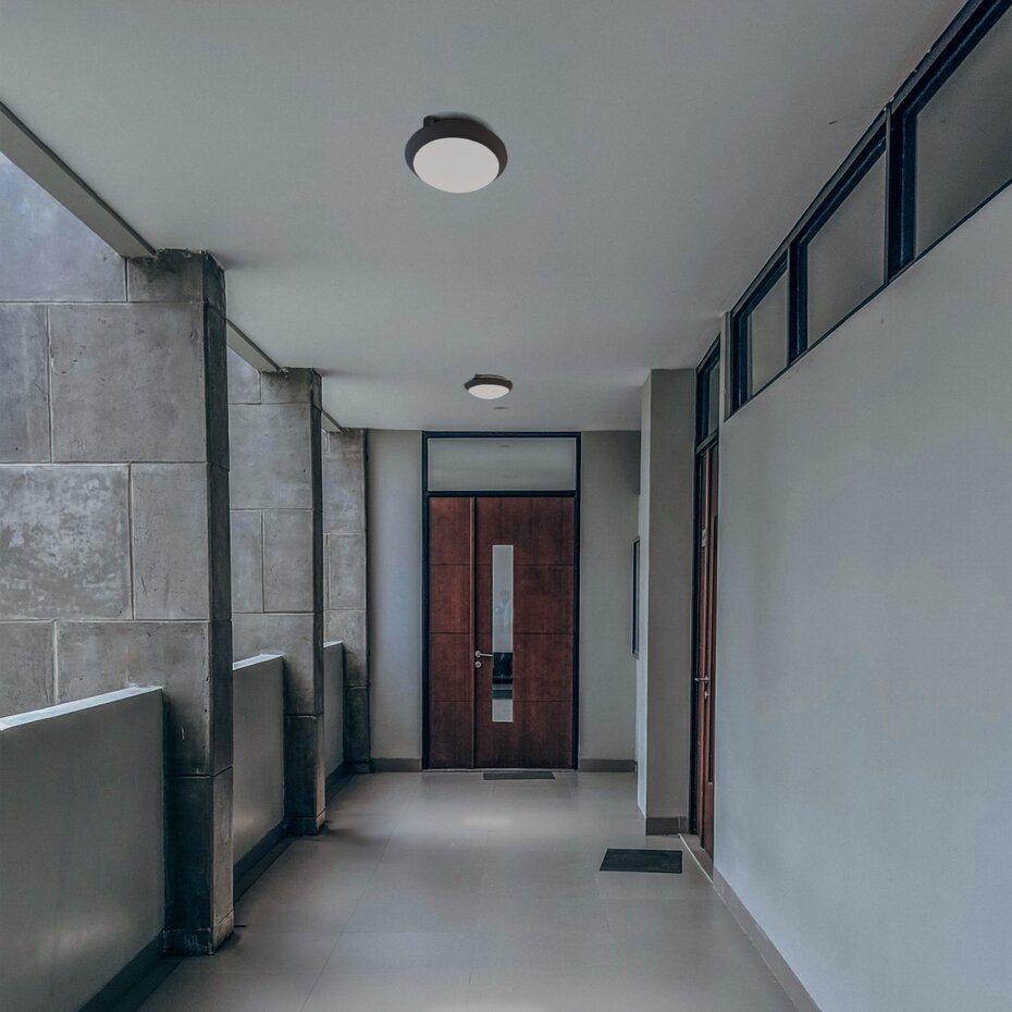 LED Opbouwlamp - NYMPHEA OMNI - E27 - IP65 IK08 - Rond - Zwart ...