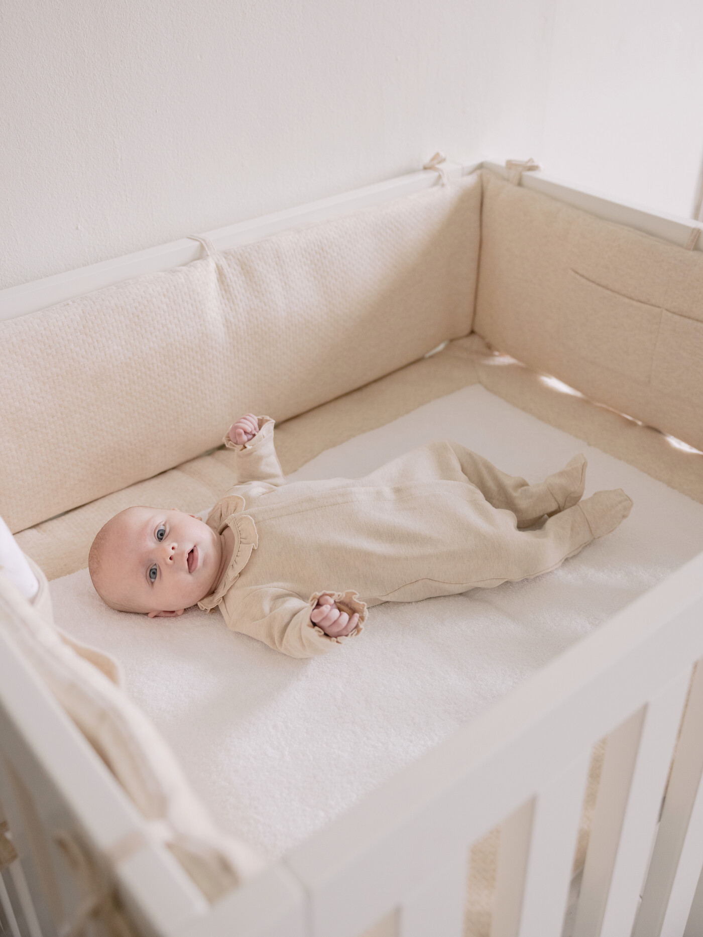Cot-Playpen bumper Étoile Sand - Poetree Kids