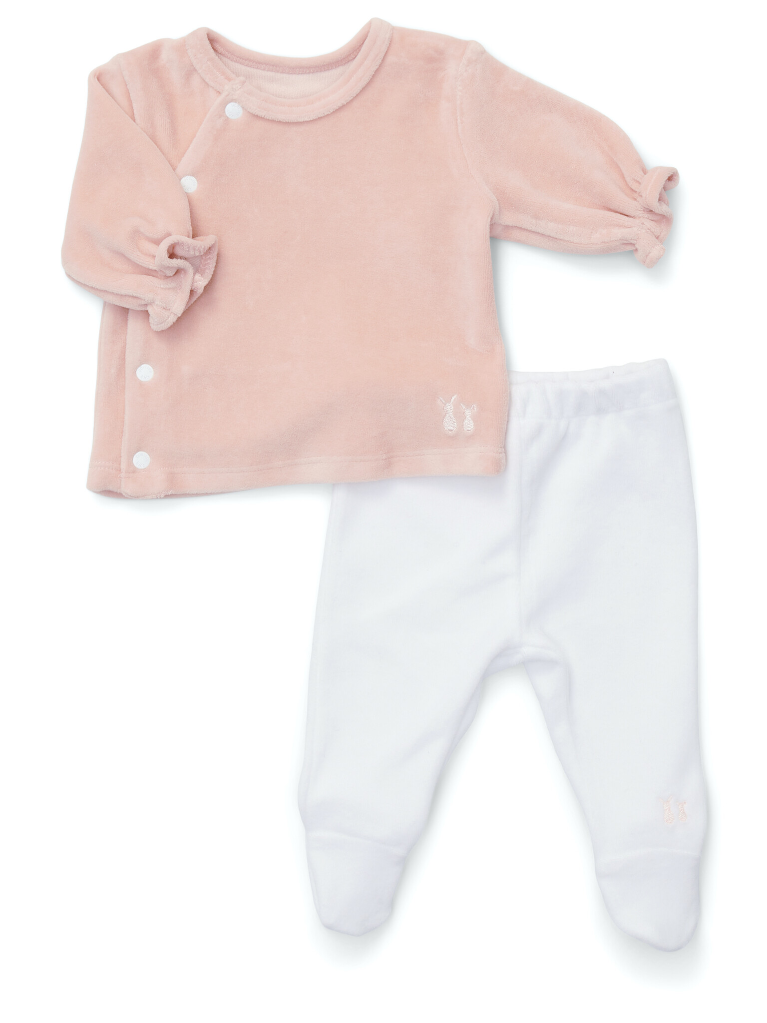 Comfy Velours Baby Set Blush Pink - Poetree Kids
