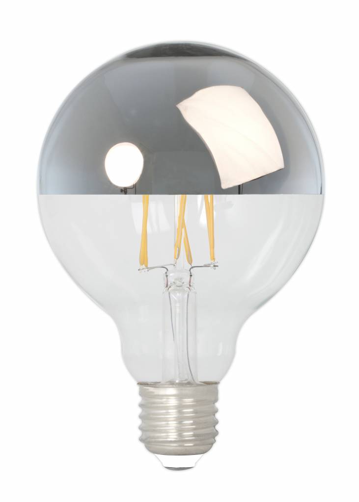 Calex Globe LED Mirror Kopspiegellamp Warm - E27 - 250 Lumen - Zilver - Lightexpert.nl