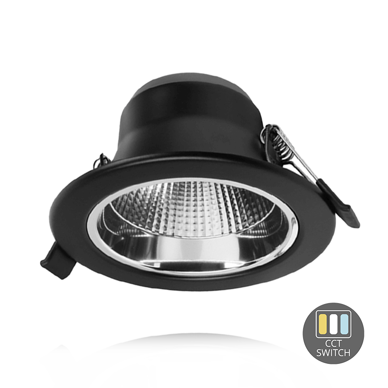 LED Downlight met Reflector - SIA - 10W - Ø90 mm - CCT-Switch - Zwart ...