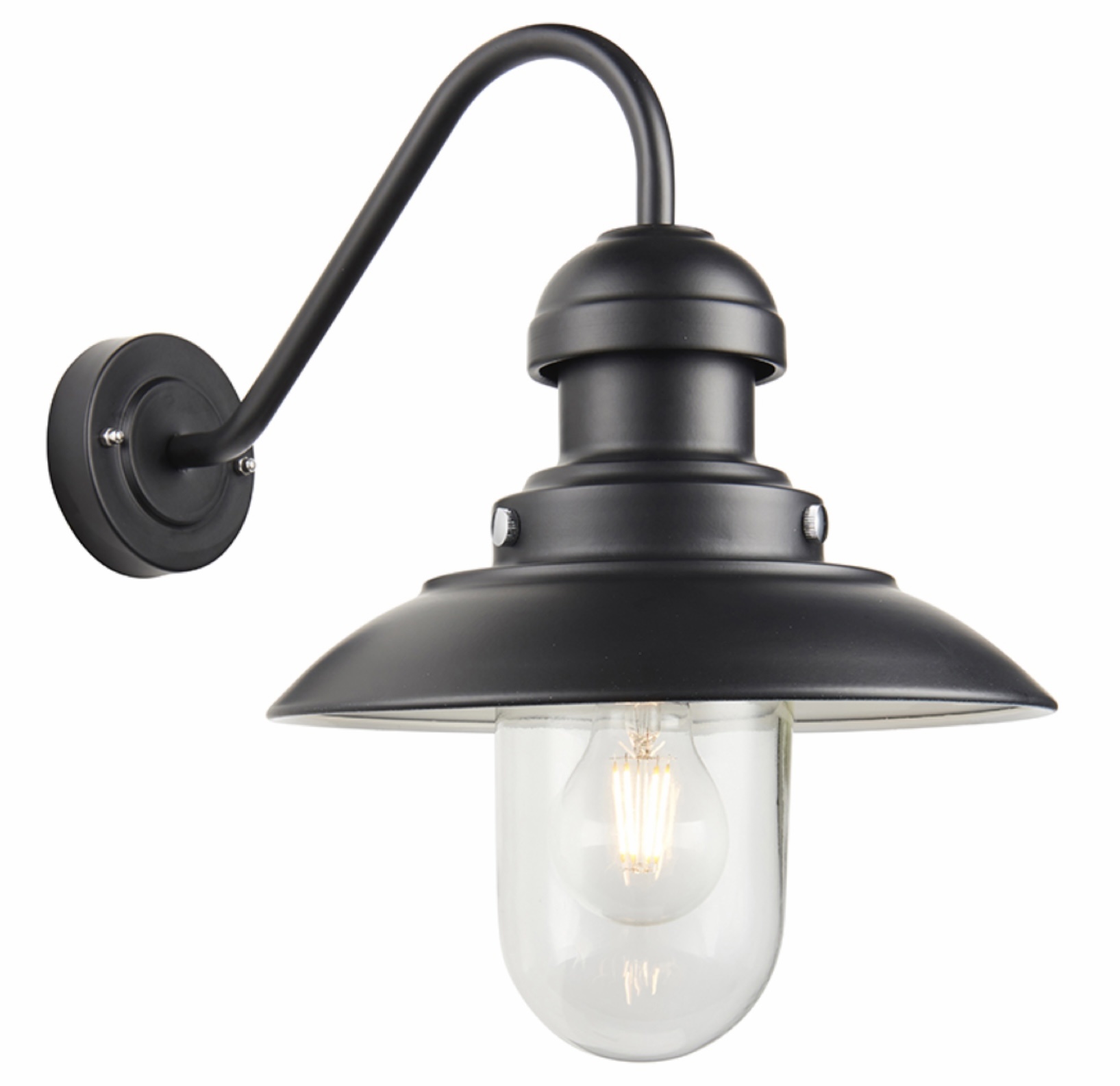 Hereford - Vintage Black Outdoor Wall Light - Black - Lightbox