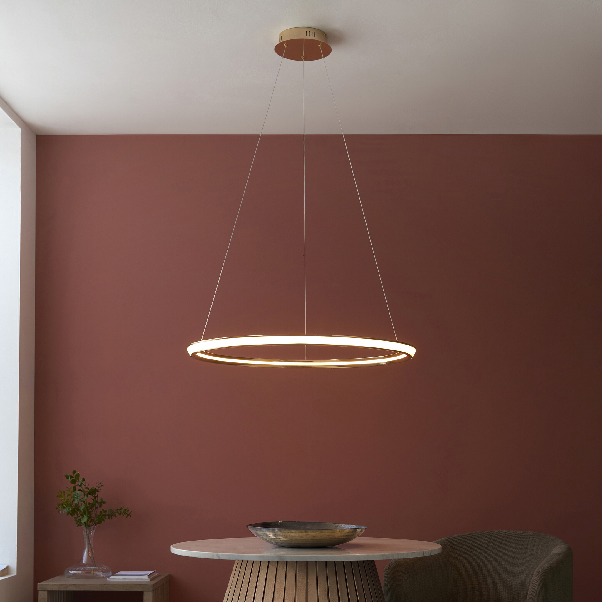 Cercle - Contemporary Gold LED Pendant Light - Large - Lightbox