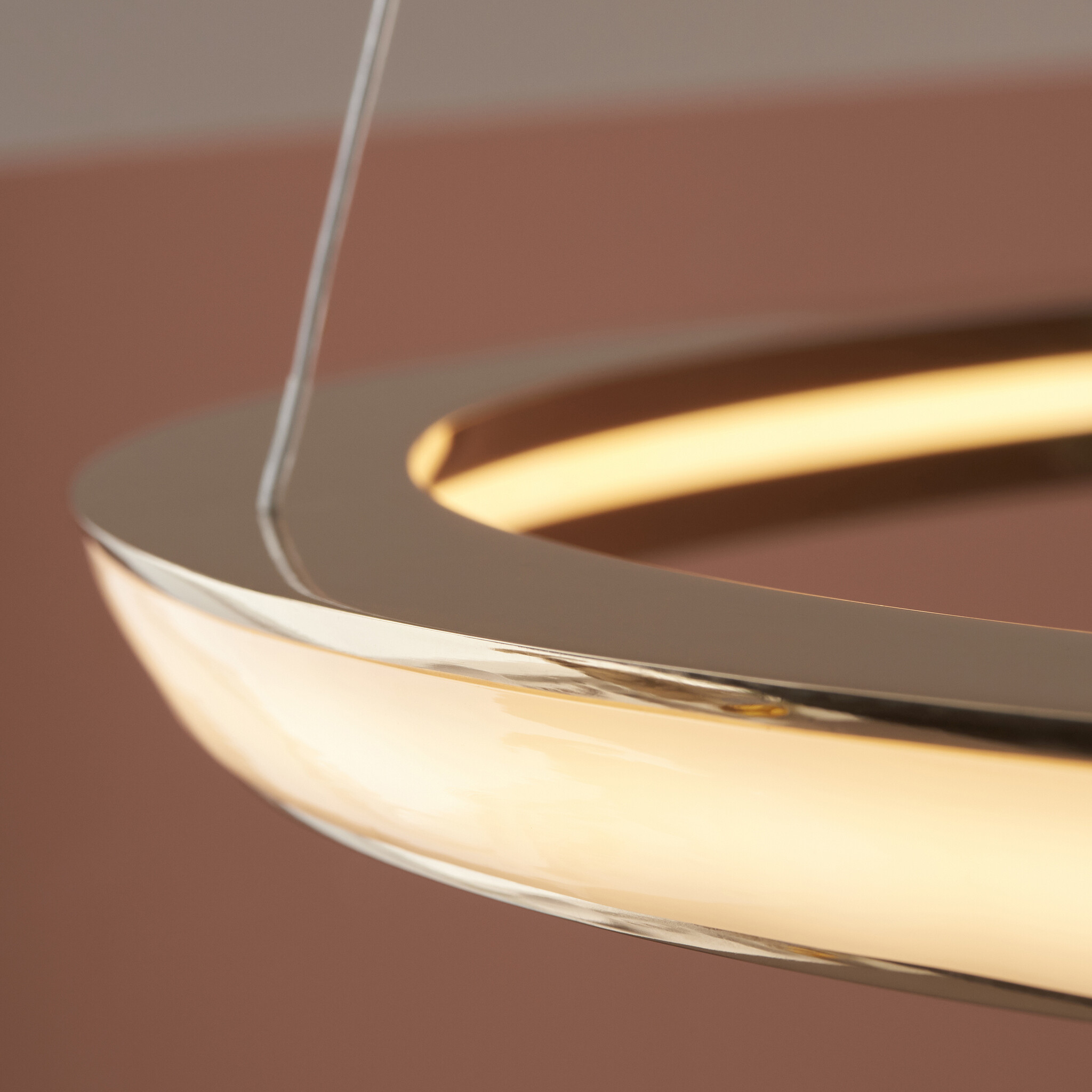 Cercle - Contemporary Gold LED Pendant Light - Large - Lightbox