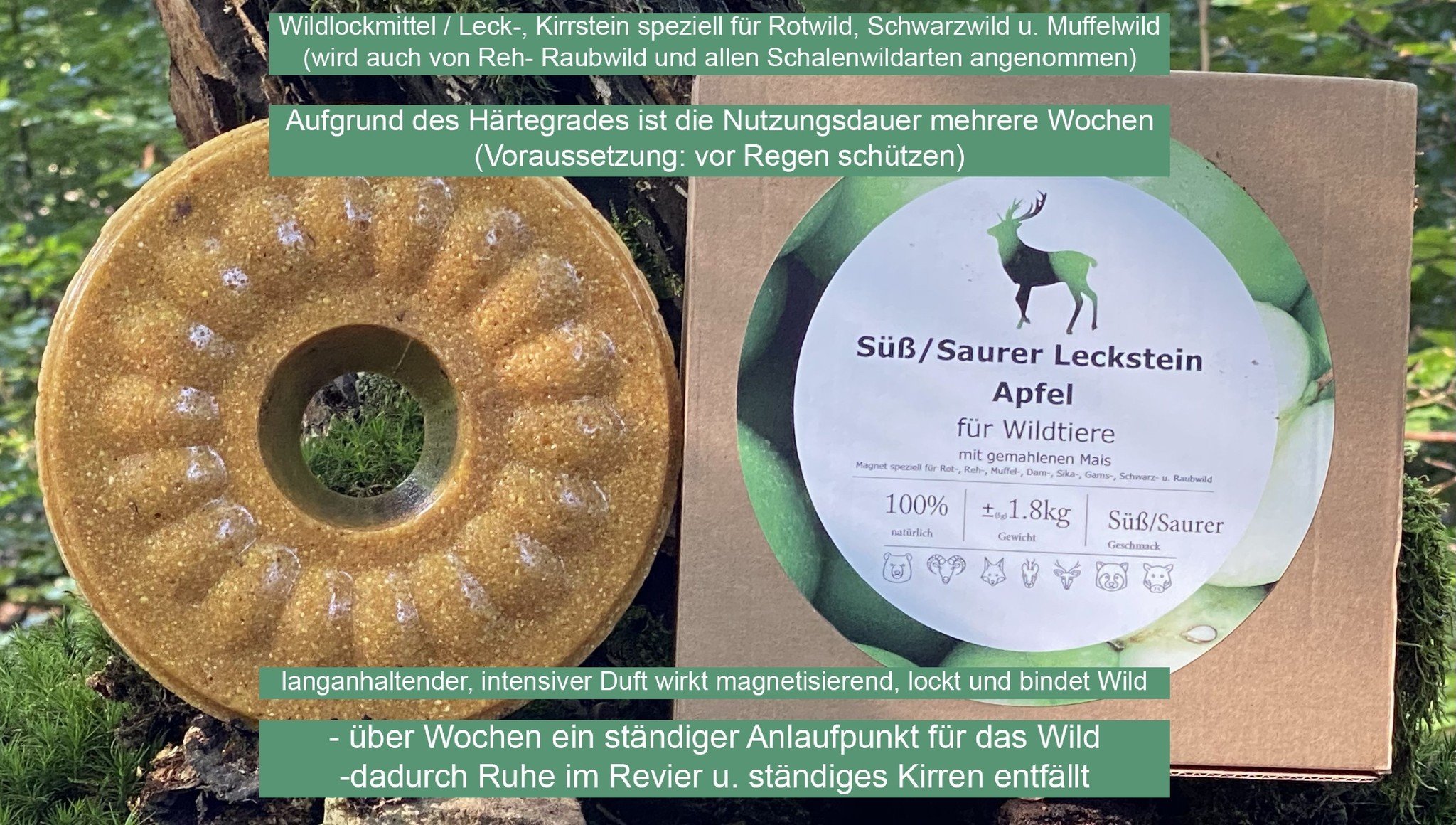 Wildlutscher Leckstein süß/sauer Apfel