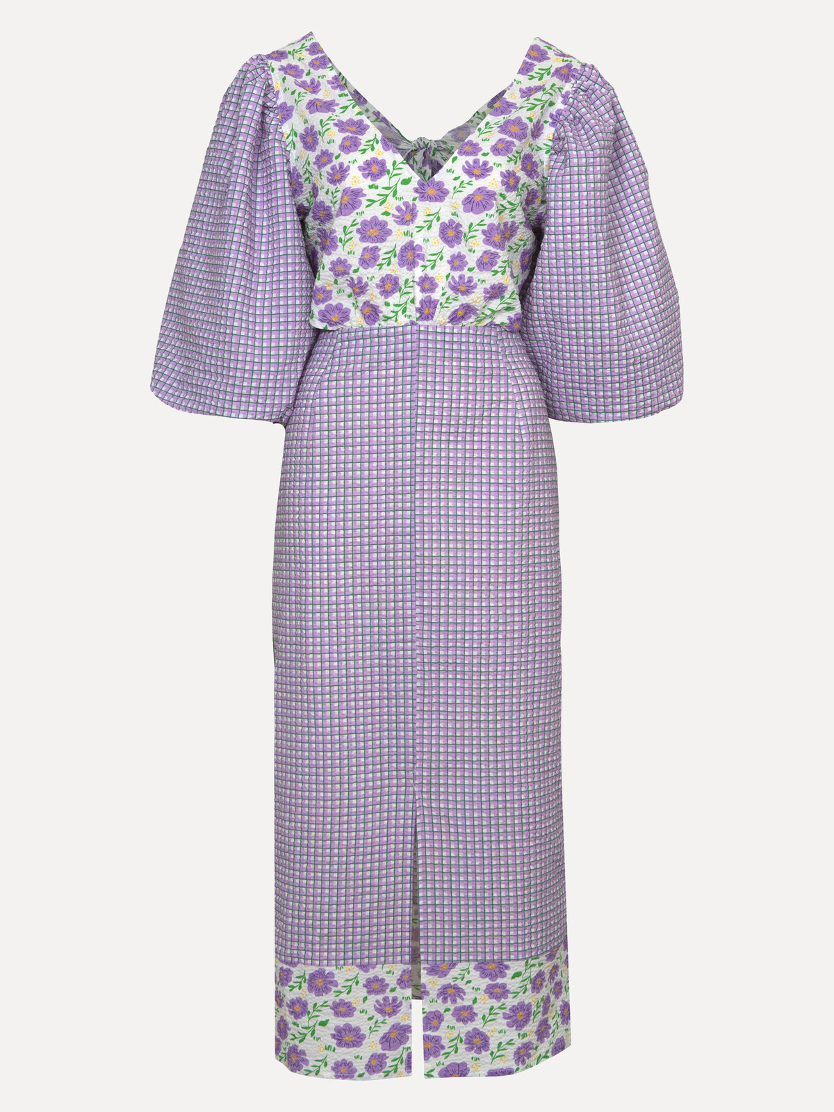 Les Soeurs Dress Henrika Cut Out Seersucker Lilac | Les Soeurs
