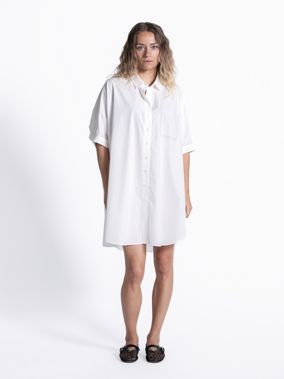 Les Soeurs Popeline Jurk Ola Wit | Les Soeurs