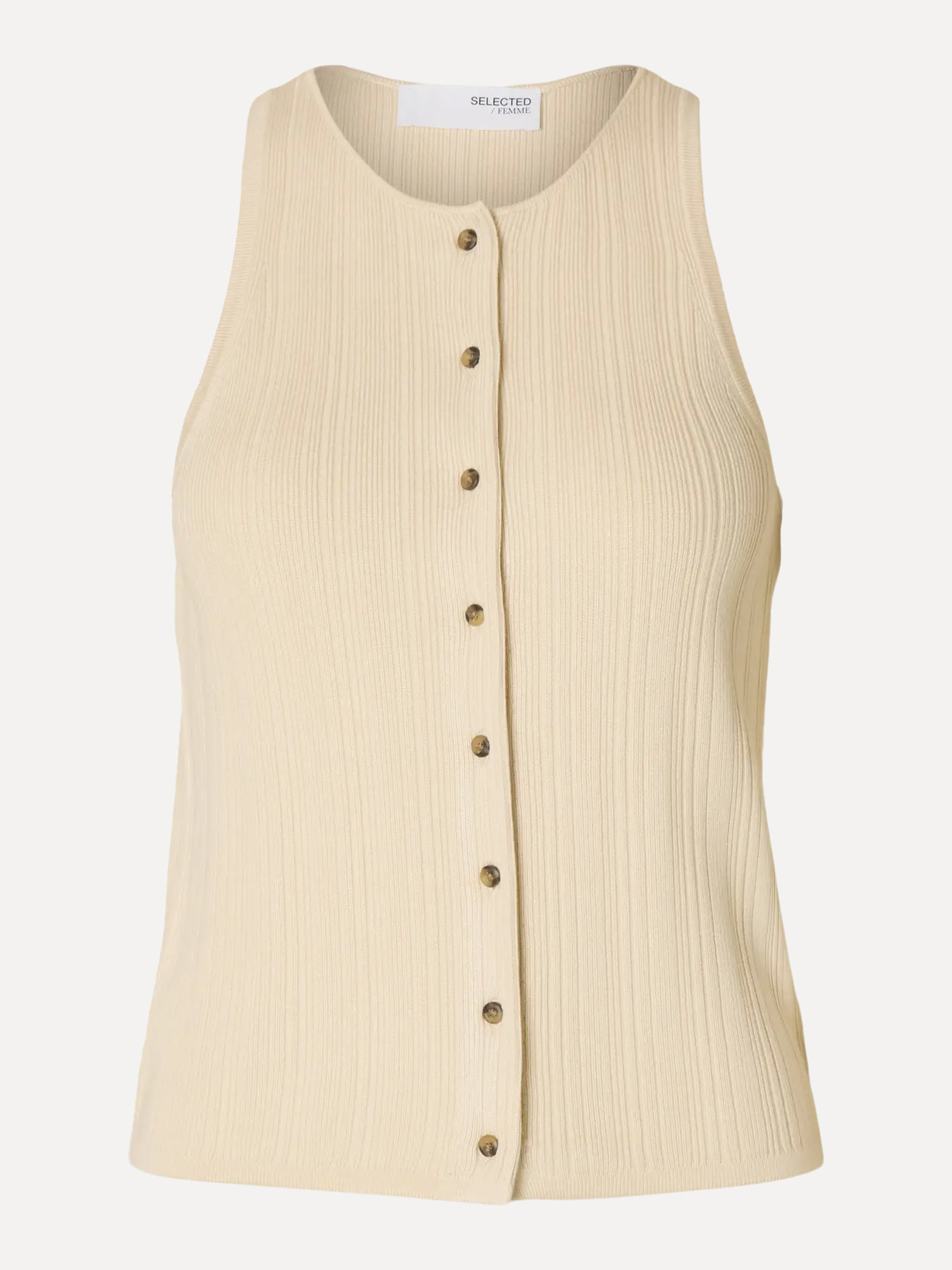 Selected Mouwloze top Trixie birch | Les Soeurs