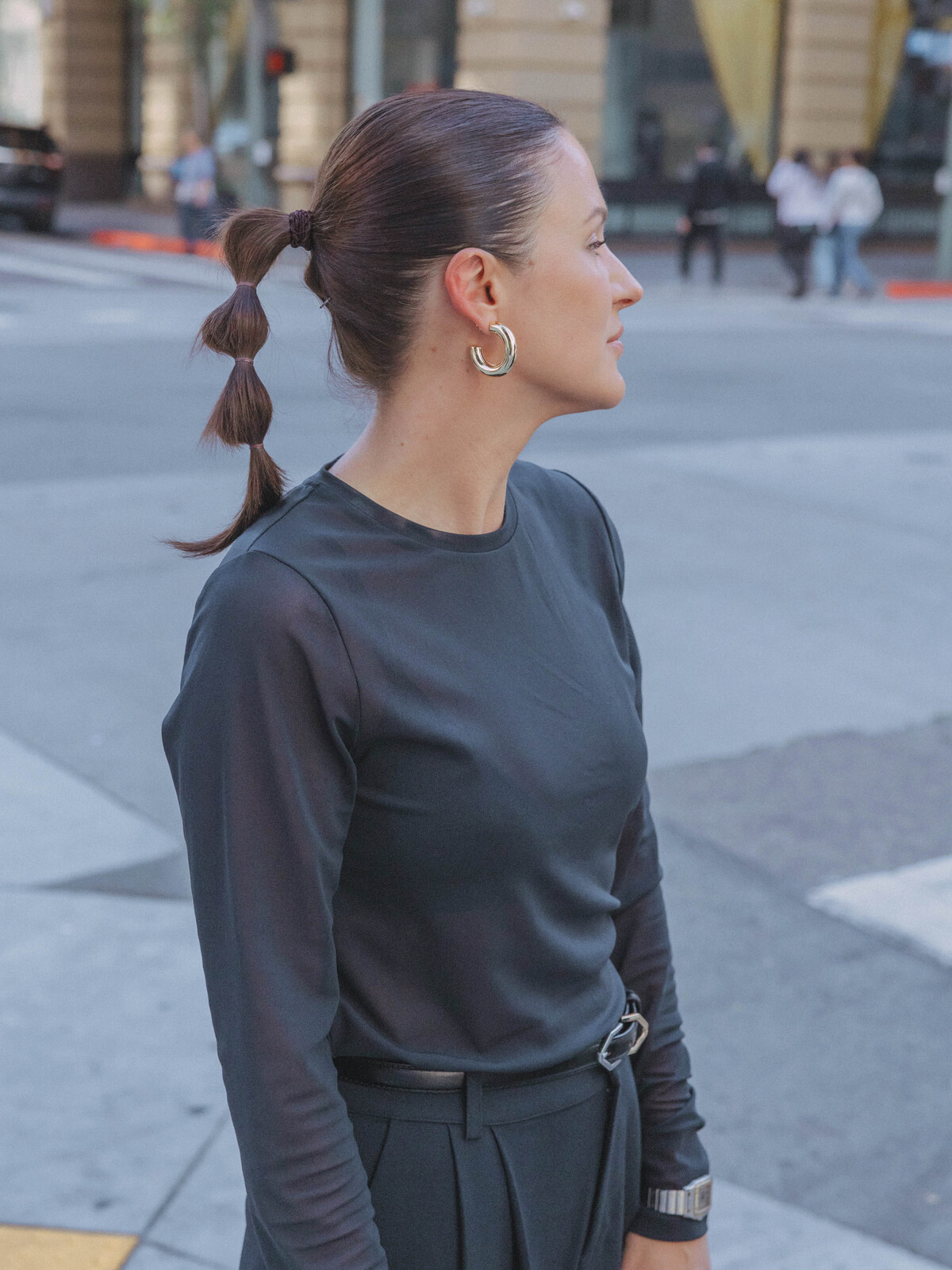 Les Soeurs Longsleeve mesh Loes Navy | Les Soeurs