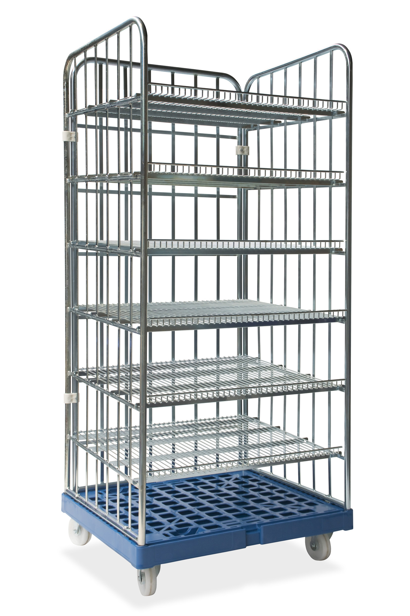 3-heks rolcontainer met 6 legborden kopen? | Logistiekonline.be