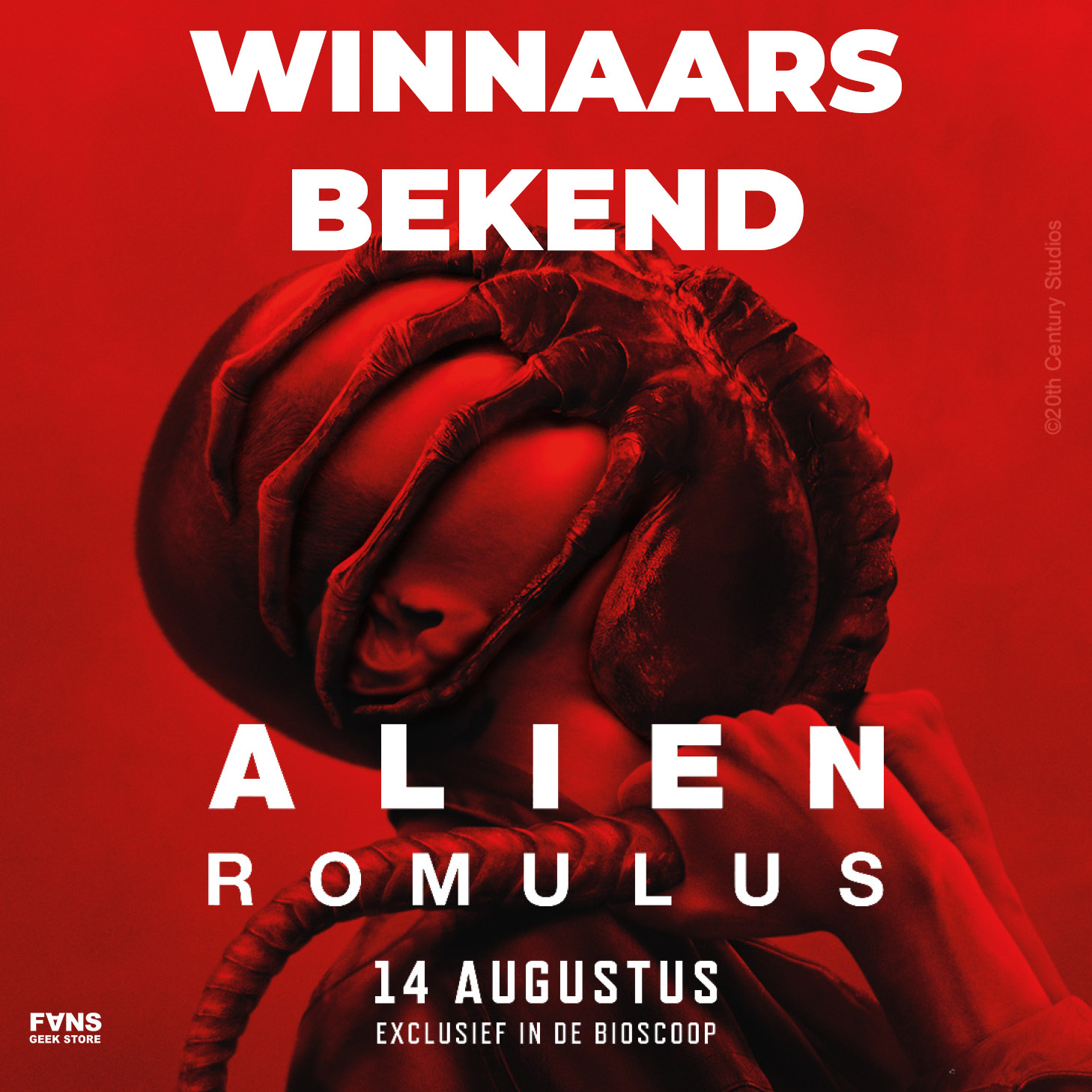 FANS - Nieuwsblog - Winnaars voor Alien: Romulus duotickets! - Fans