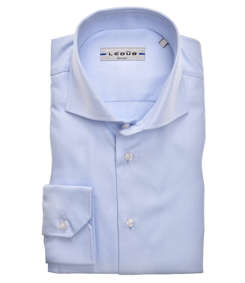0323511 120-000-000 Ledub heren overhemd modern fit lichtblauw katoen ...