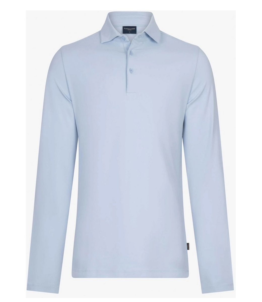 116241006 600 Cavallaro heren Marciano polo lange mouw lichtblauw ...