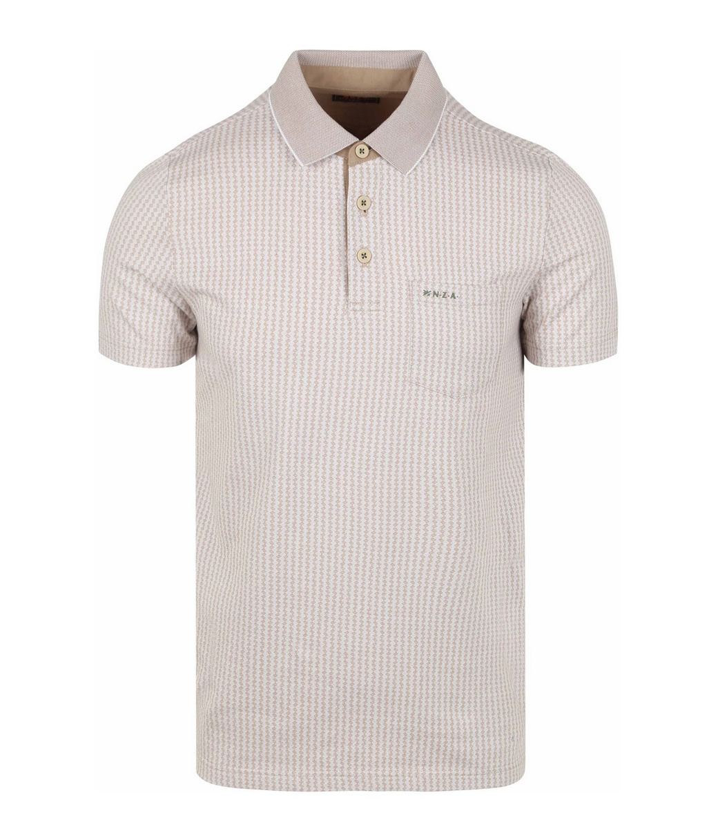 Kyree 25DN102 1102 Biscuit polo bruin beige structuur borstzakje nza ...