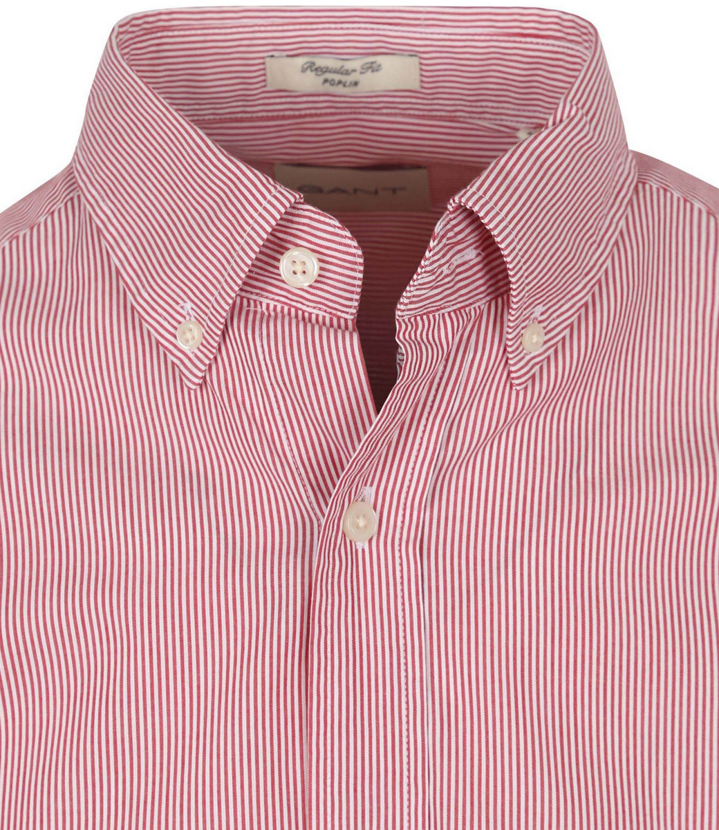 3000140 630 Gant heren overhemd rood wit fijn streepje button down ...