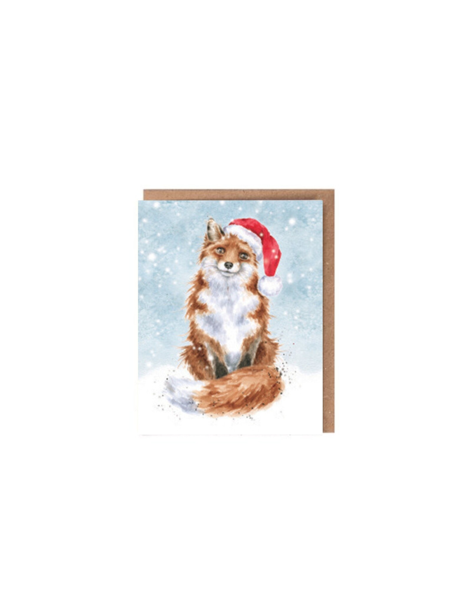 Wrendale - Mini Wenskaart - Festive Fox | Bizou - Bizou