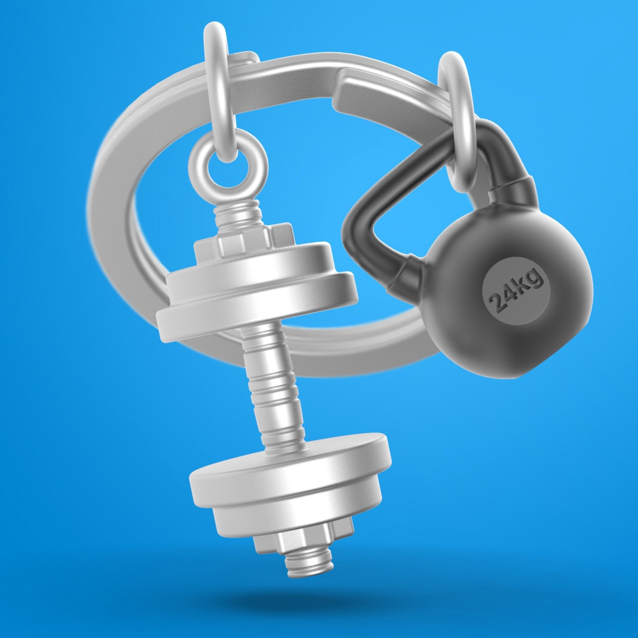 Metalmorphose - Sleutelhanger - Dumbbell | Bizou - Bizou