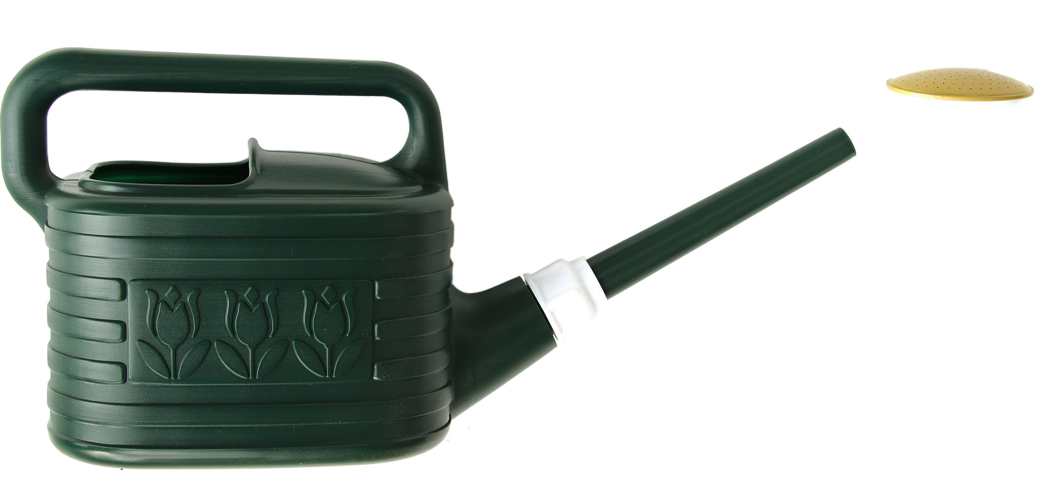 Watering can 4 liters green PVC with fine spray head - Bonsai Plaza