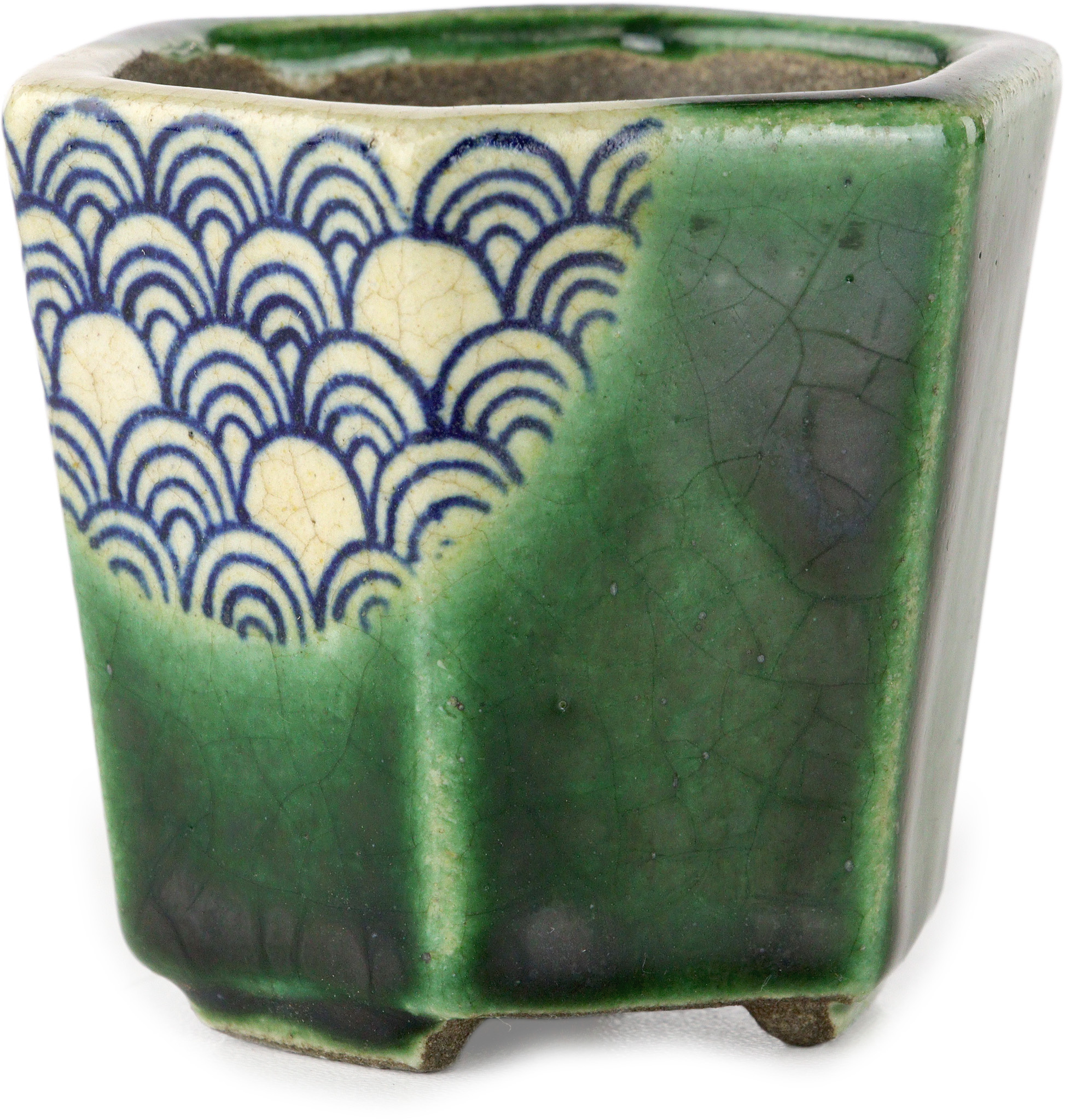 Handmade bonsai pot | 8 cm | Maker: Terahata Satomi Mazan | Tokoname ...