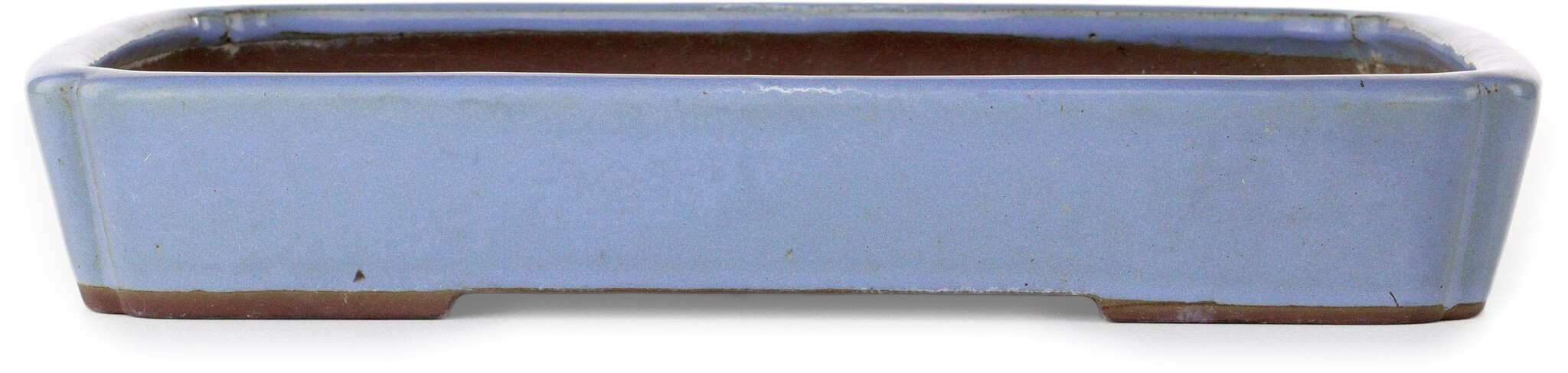Yamaaki Oval blue bonsai pot by Yamaaki - 340 x 265 x 53 mm - Bonsai Plaza