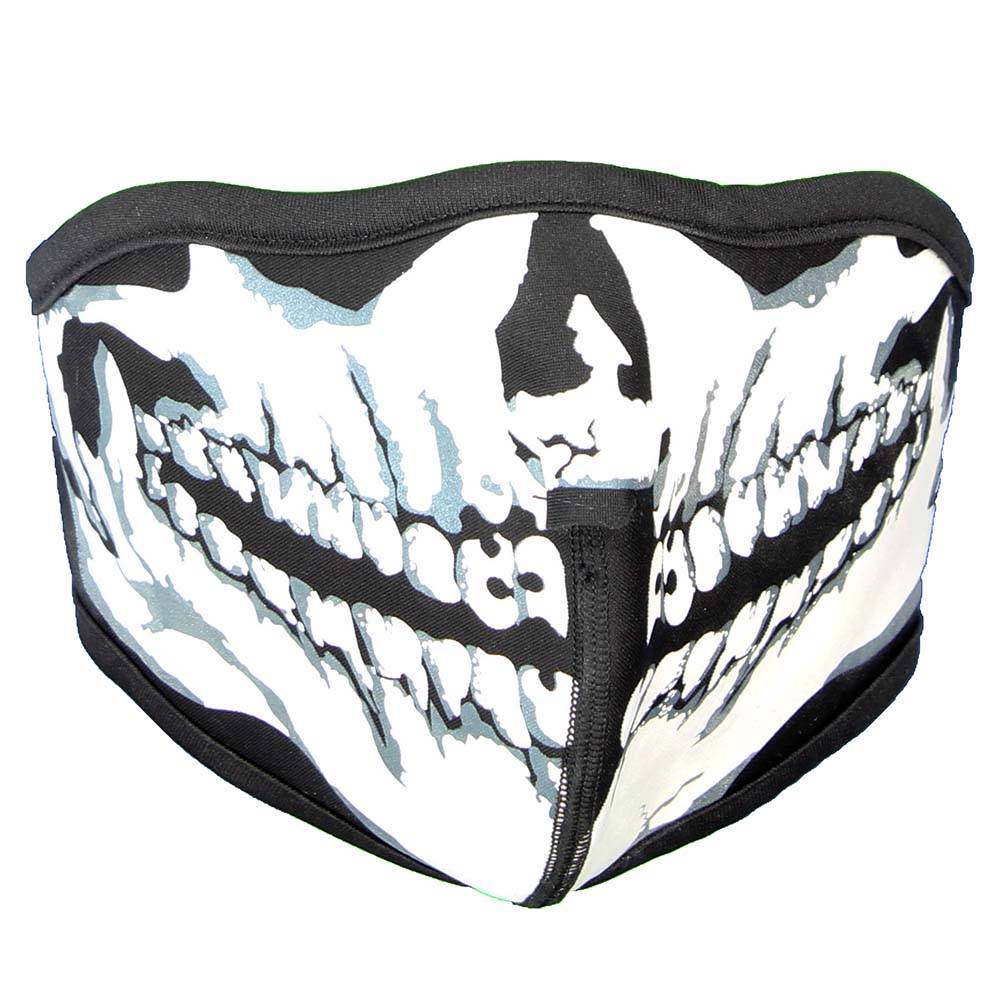 Mondkap Skimasker Zwart of Skull Print - Officiële Merchandise ...