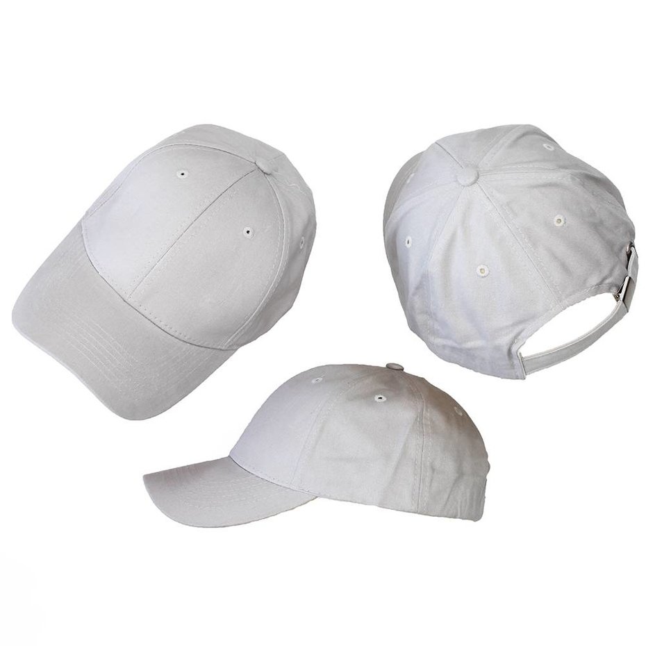 Basic Plain Cap Light Grey 3 Pieces | Worldwide Shipping - Popmerch.com