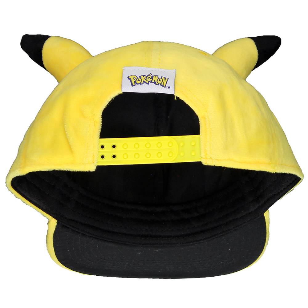 Pokémon Pikachu Pluche Snapback Cap with Ears Yellow - Popmerch.com