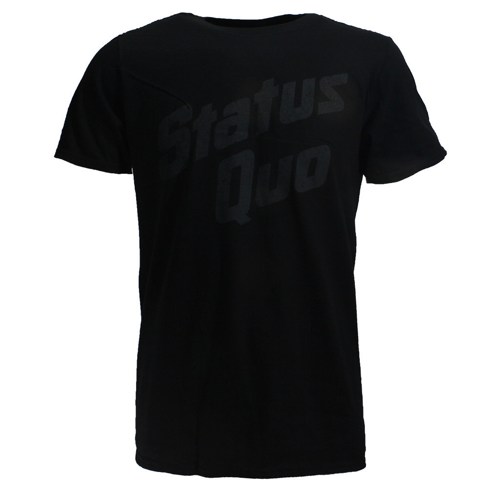 Status Quo Vintage Logo Band T-Shirt Black | Worldwide Shipping ...