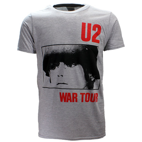 U2 Official War Tour Band T-Shirt Grey | Worldwide Shipping - Popmerch.com