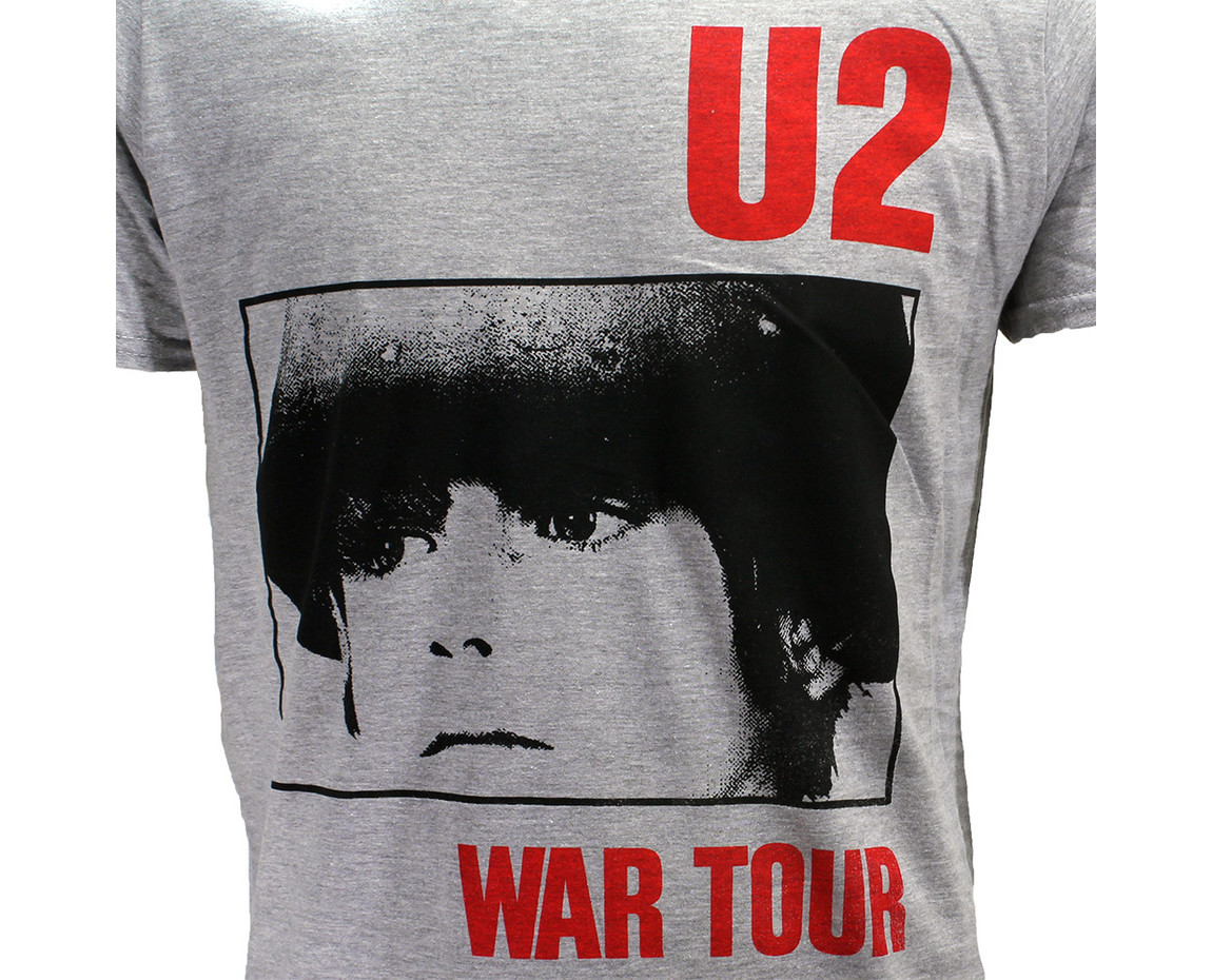 U2 Official War Tour T-Shirt Grey - Popmerch.com