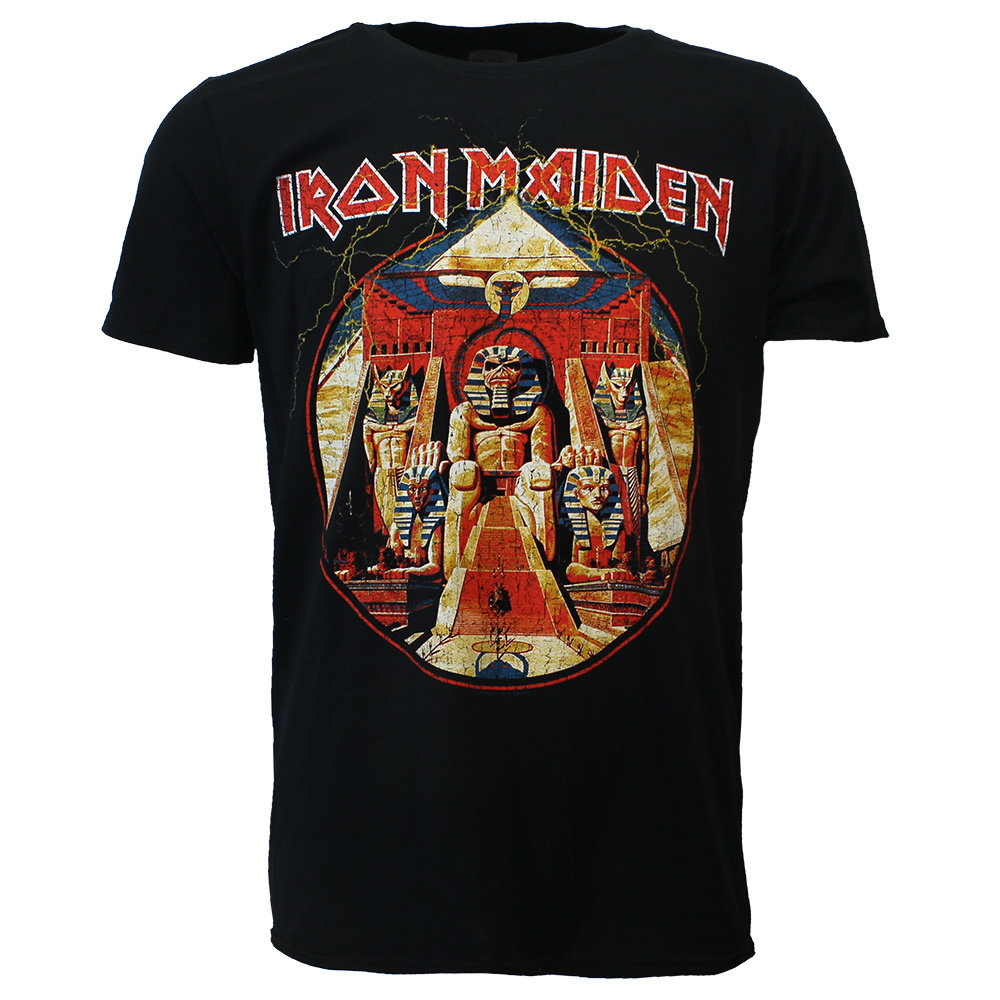 Iron Maiden Powerslave Bliksem Cirkel T-Shirt | Popmerch.com - Popmerch.com