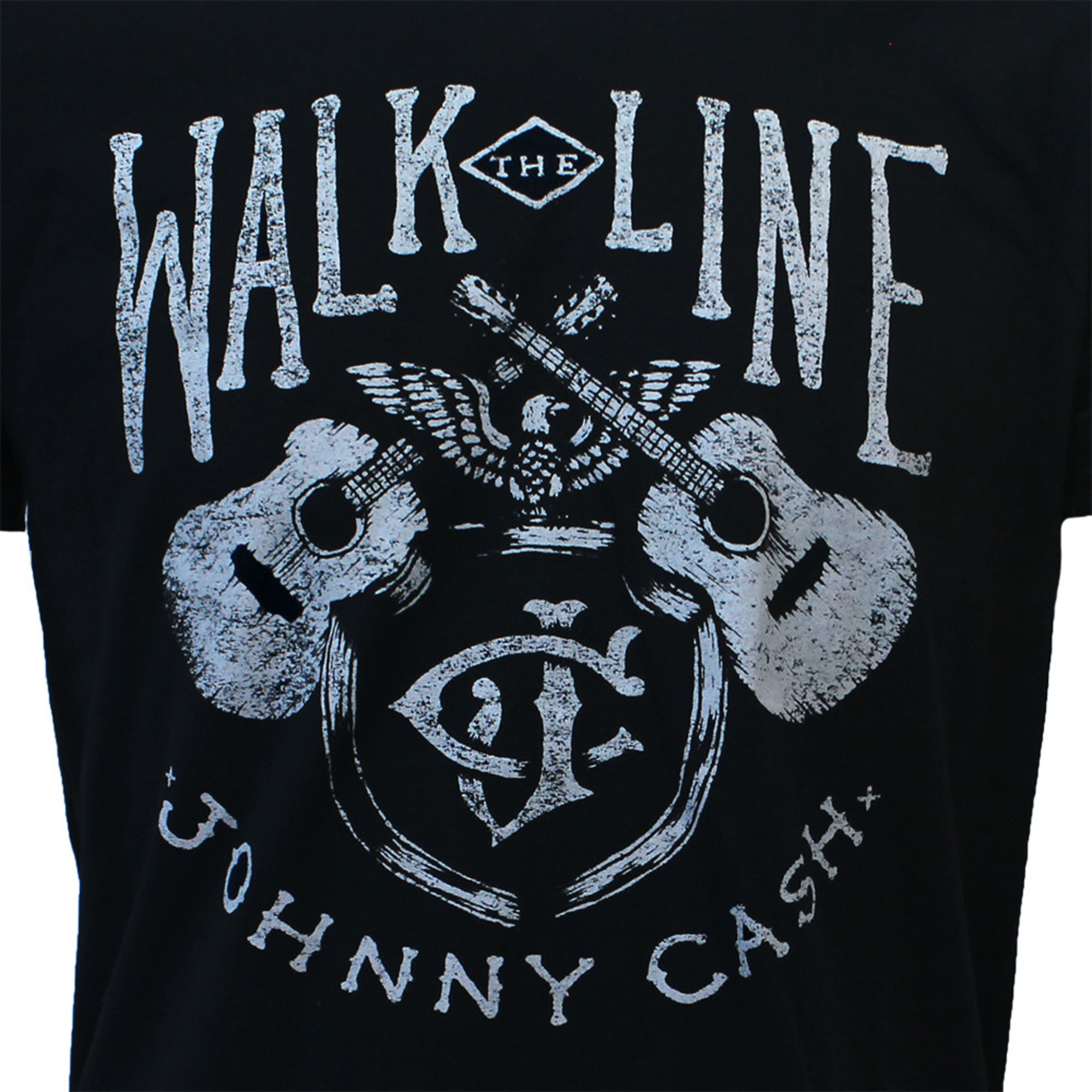 Johnny Cash Walk The Line T-Shirt Zwart - Officiële Merchandise ...