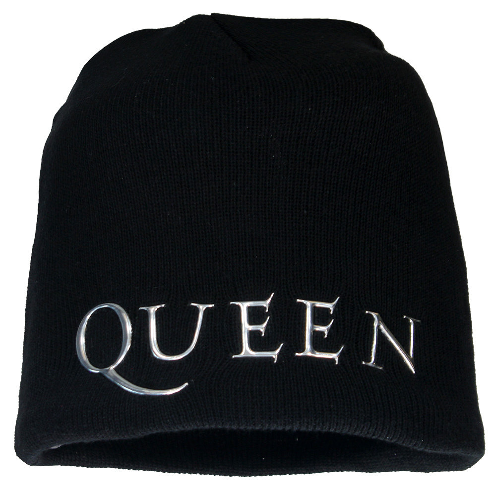 Queen Crest Beanie Hat Black - Popmerch.com