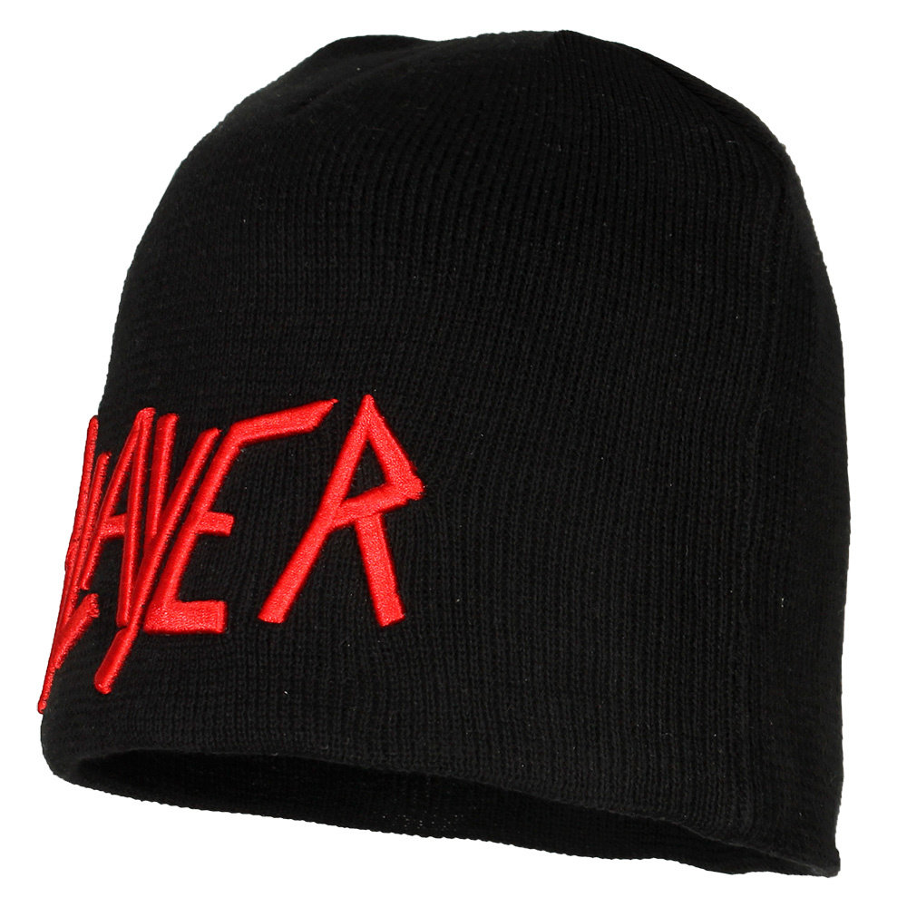 Slayer Band Logo Beanie Muts Zwart - Officiële Merchandise - Popmerch.com