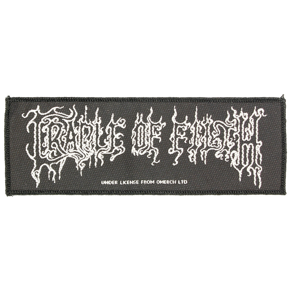 Cradle Of Filth Classic Logo Standard Woven Patch Emblem Black/White ...